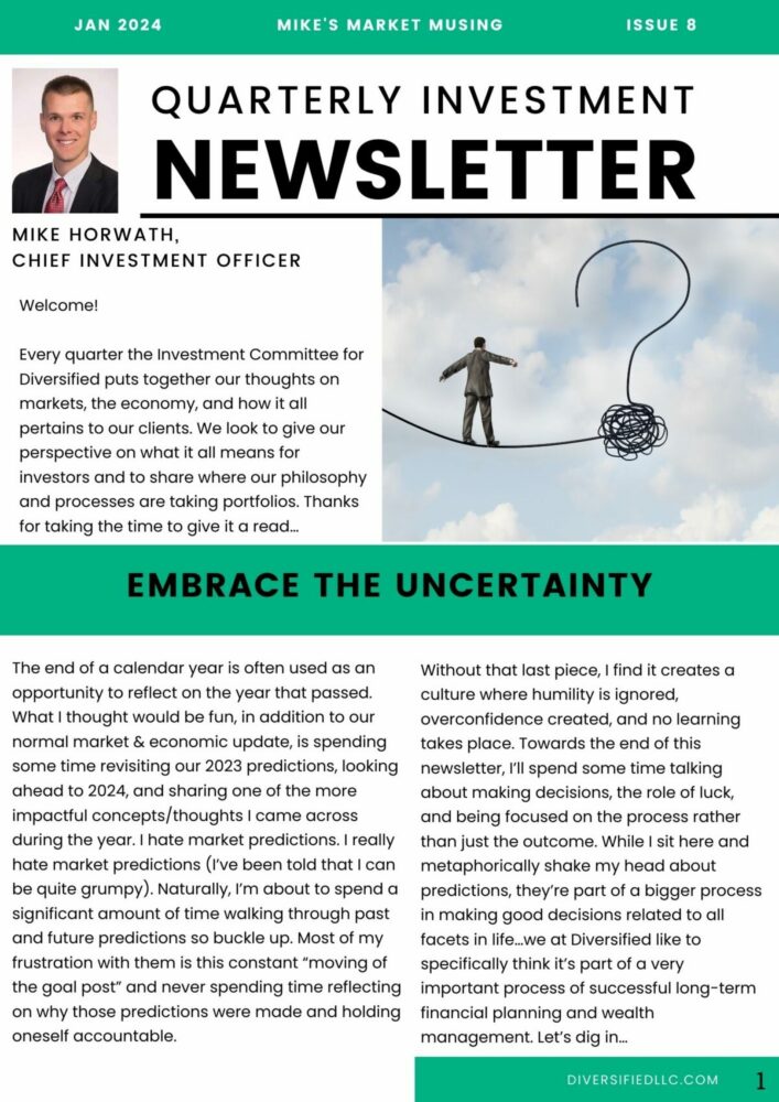 Quarterly Investment Newsletter: January 2024 - Diversified LLC
